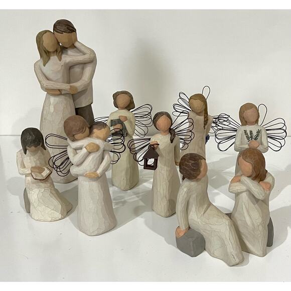 Demdaco | Accents | Willow Tree Angel Figures Lot 7 Statues Embrace ...